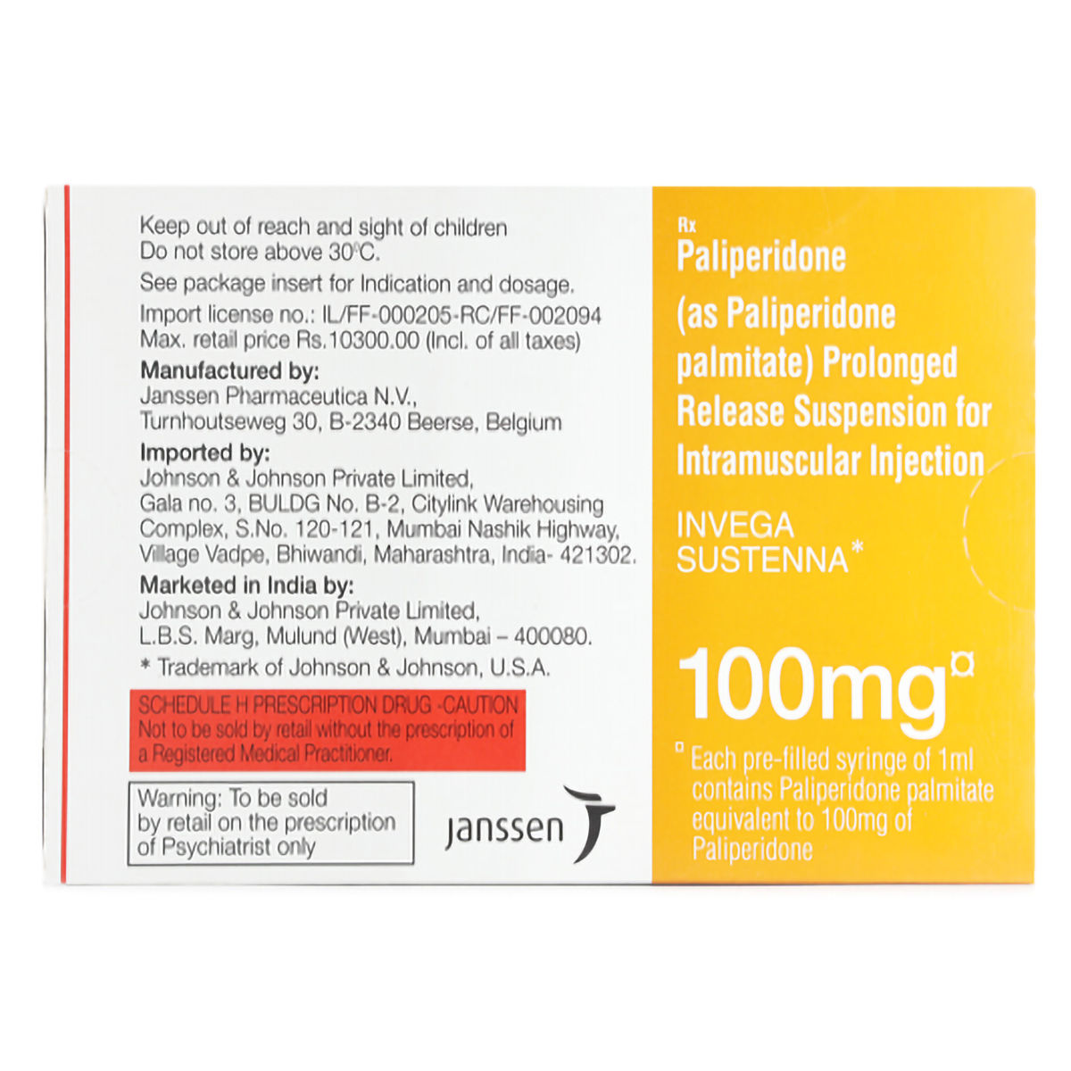 INVEGA SUSPENSION 100MG INJECTION Price, Uses, Side Effects ...