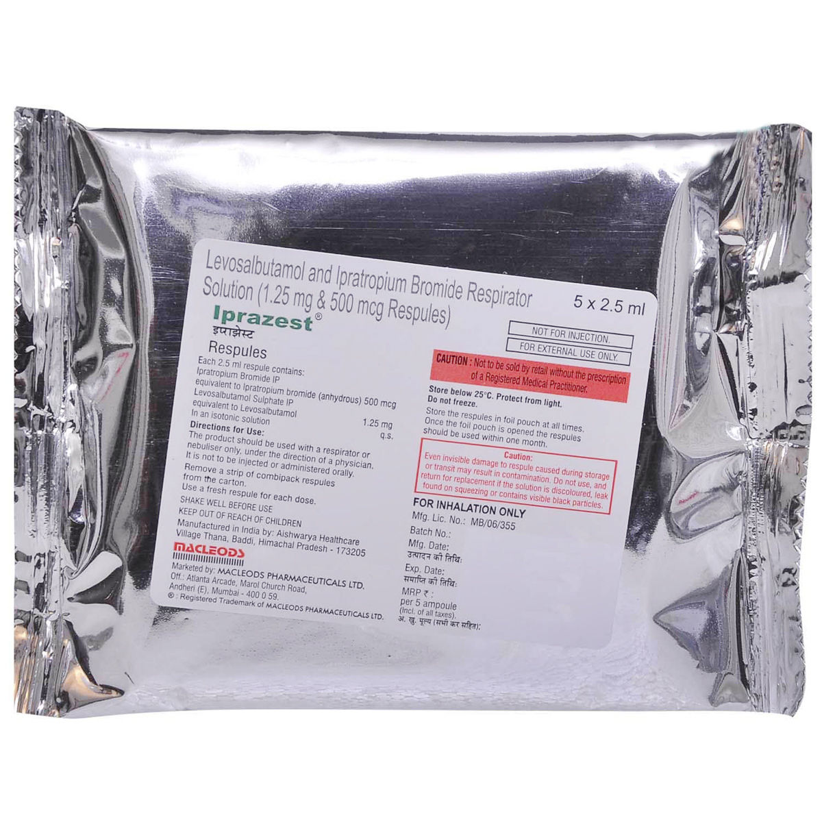 Iprazest Respules 5X2.5 ml | Uses, Side Effects, Price | Apollo Pharmacy