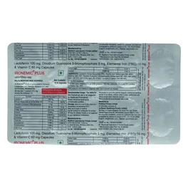 Ironemic Plus Cap | Uses, Side Effects, Price | Apollo Pharmacy