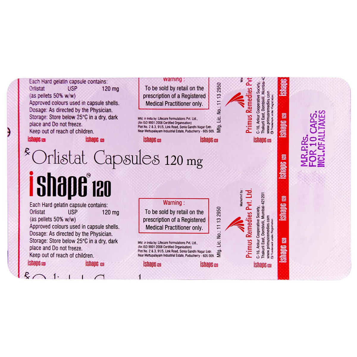 Ishape 120 Capsule 10's Price, Uses, Side Effects, Composition - Apollo ...