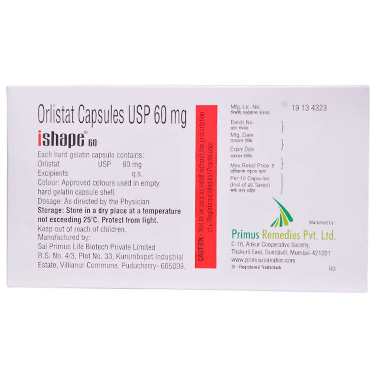 Ishape 60 Capsule 10's Price, Uses, Side Effects, Composition - Apollo ...