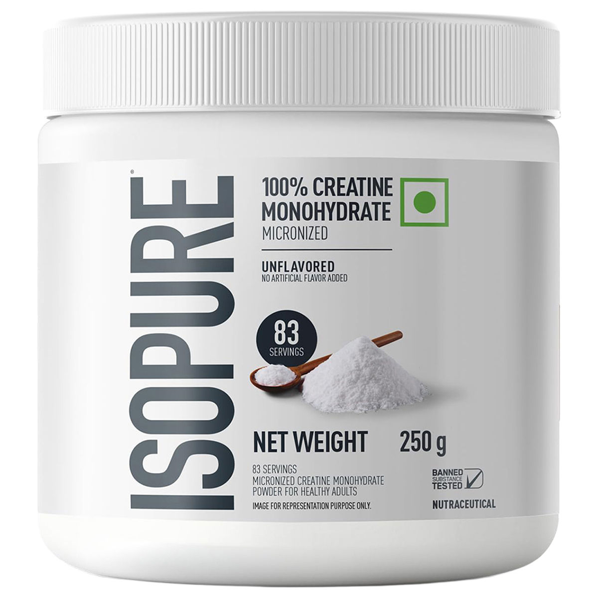 Buy Isopure 100% Creatine Unflavoured Monohydrate Powder, 250 gm | 19 ...