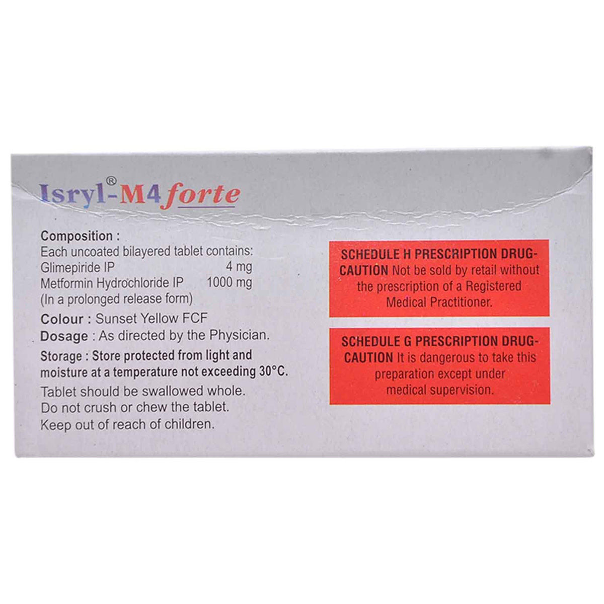 Isryl-M4 Forte Tablet | Uses, Side Effects, Price | Apollo Pharmacy