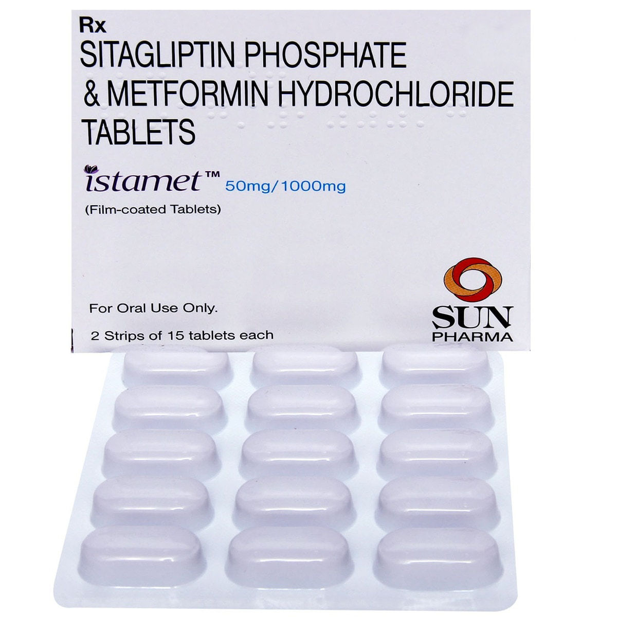 Istamet 50 mg/1000 mg Tablet 15's Price, Uses, Side Effects ...