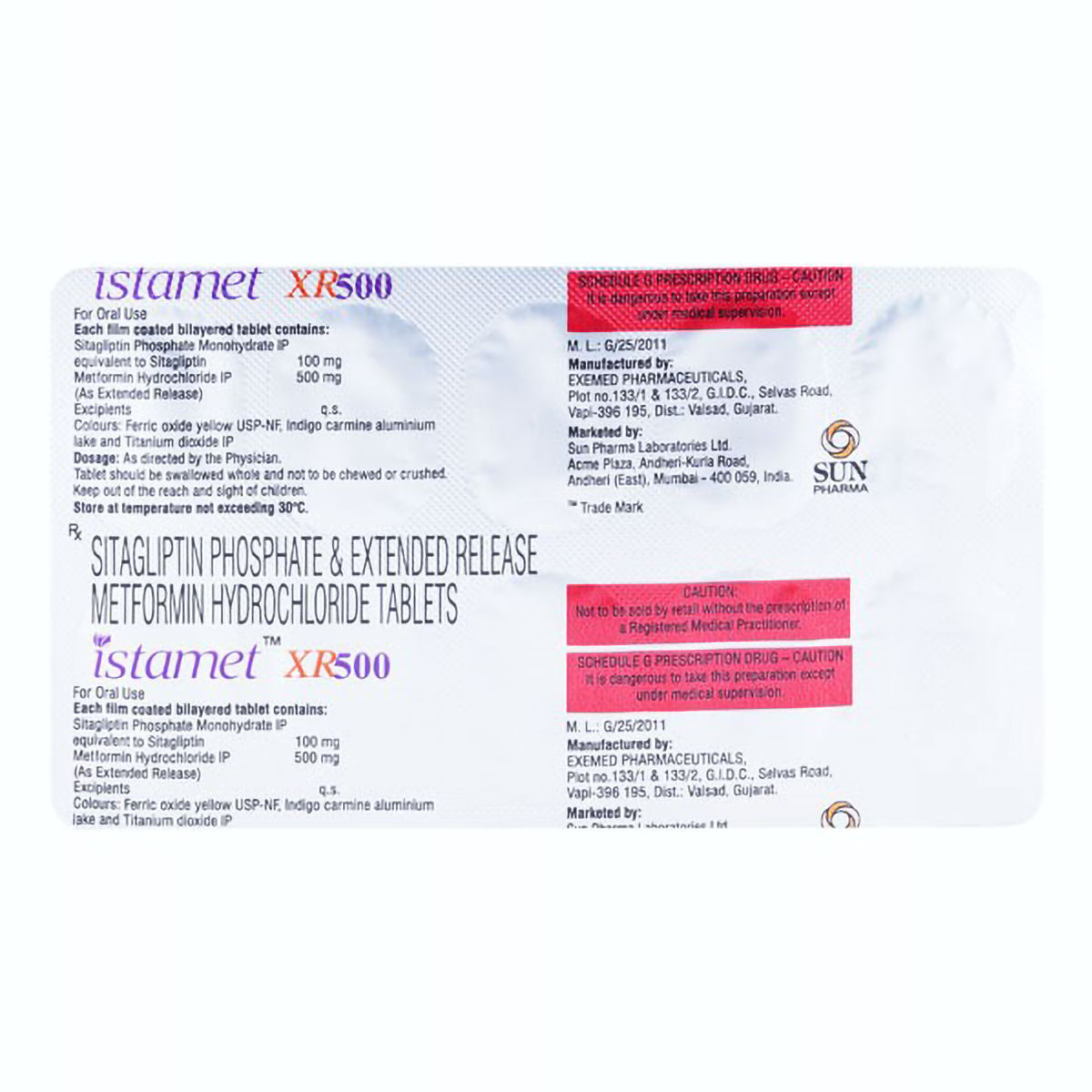 Istamet XR 500 Tablet 1 | Uses, Side Effects, Price | Apollo Pharmacy