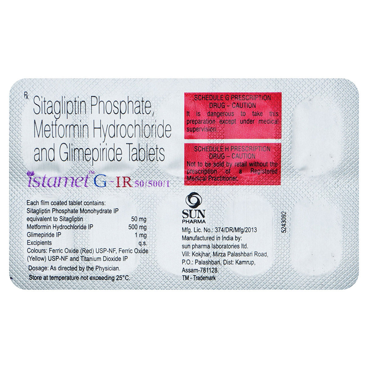 Istamet G-IR 50/500/1 Tablet 10's | Uses, Side Effects, Price | Apollo ...