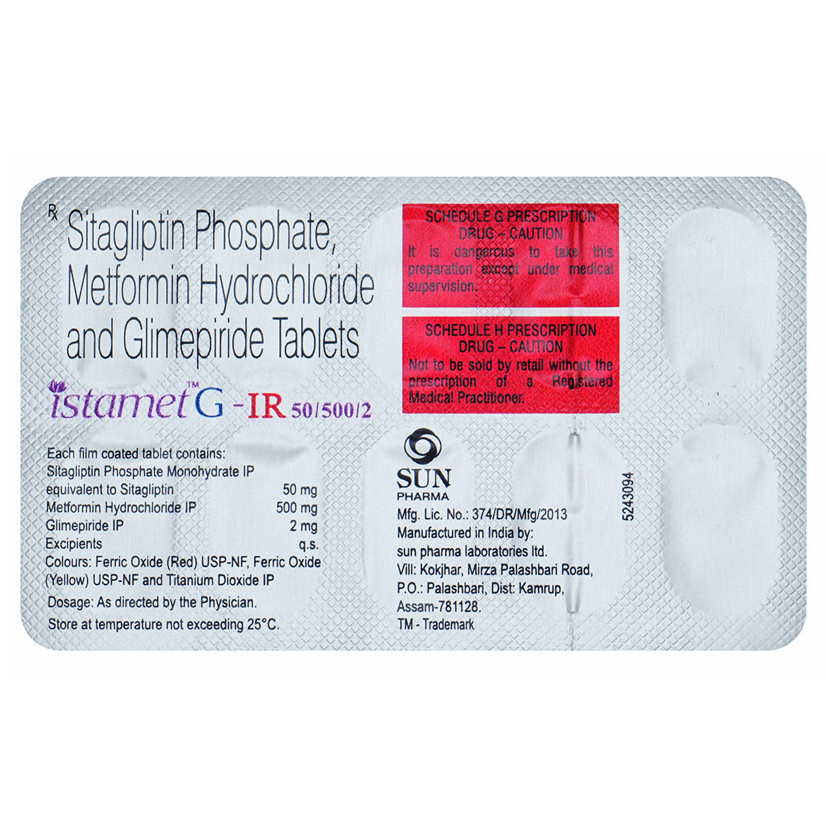 Istamet G-IR 50/500/2 Tablet 10's | Uses, Side Effects, Price | Apollo ...