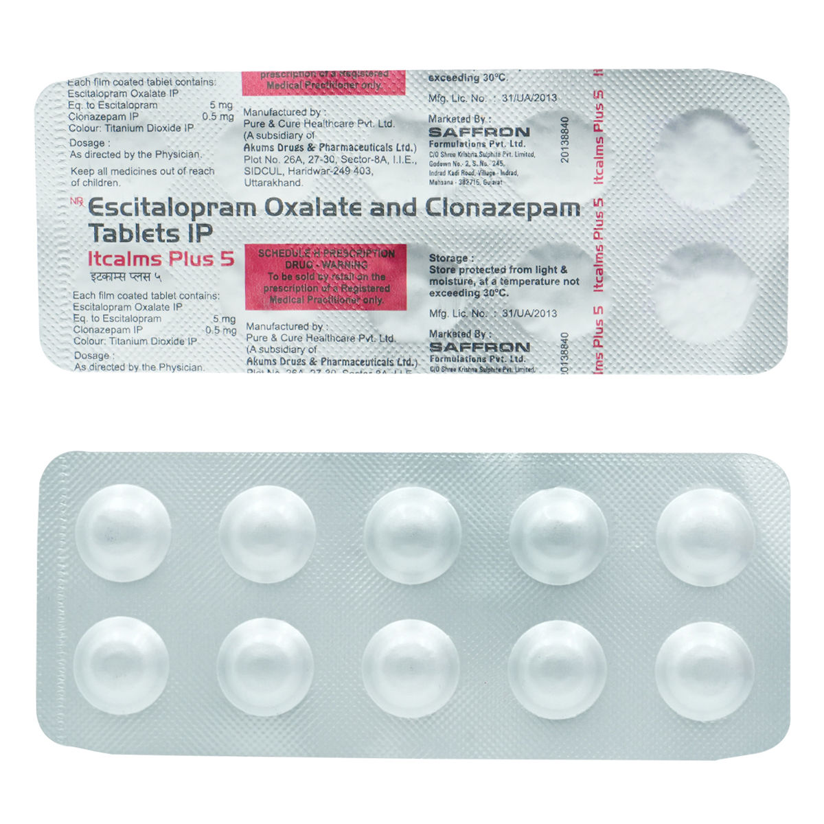 Itcalms Plus 5 Tablet | Uses, Side Effects, Price | Apollo Pharmacy