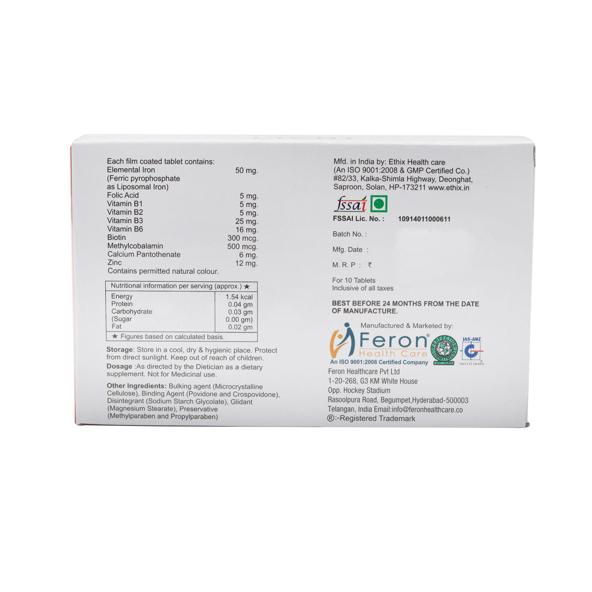 I-Ten Plus Tablet 10's Price, Uses, Side Effects, Composition - Apollo ...