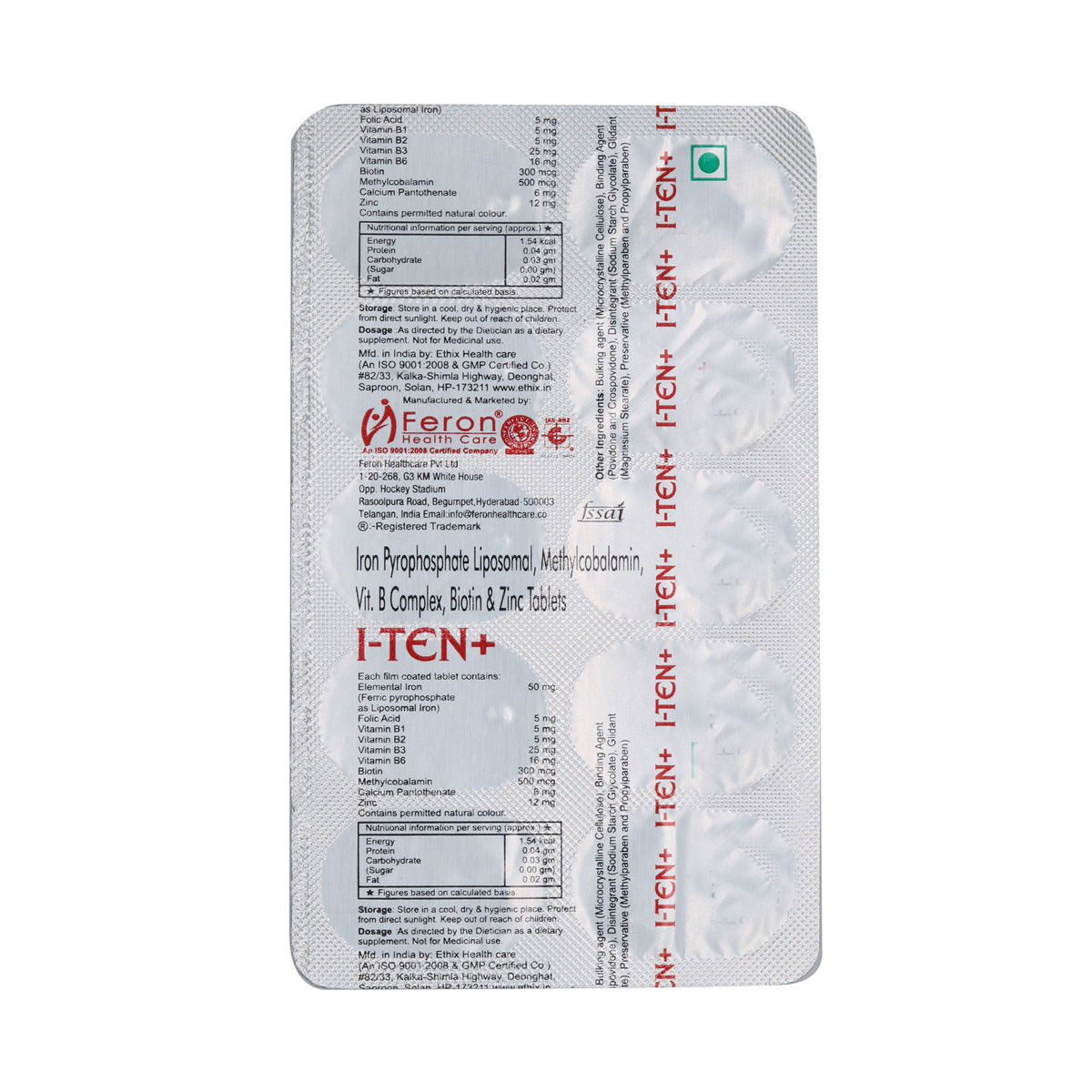 I-Ten Plus Tablet 10's Price, Uses, Side Effects, Composition - Apollo ...
