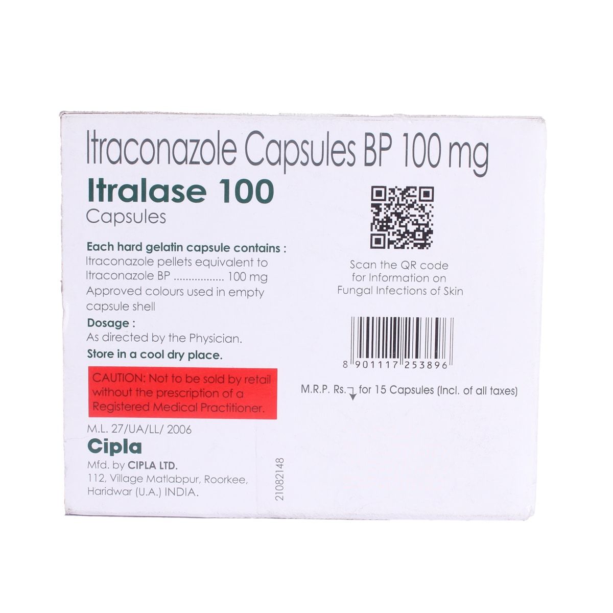 Itralase 100 Capsule 15's Price, Uses, Side Effects, Composition ...