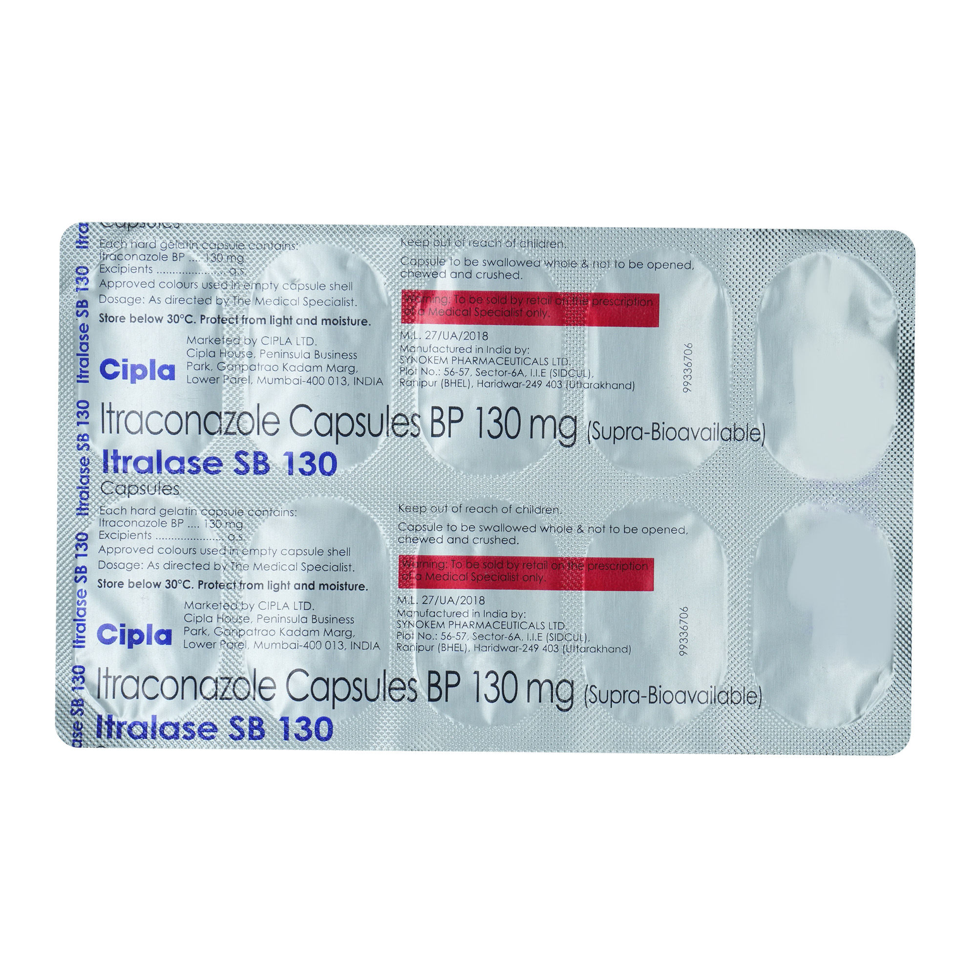 Itralase SB 130 Capsule | Uses, Side Effects, Price | Apollo Pharmacy