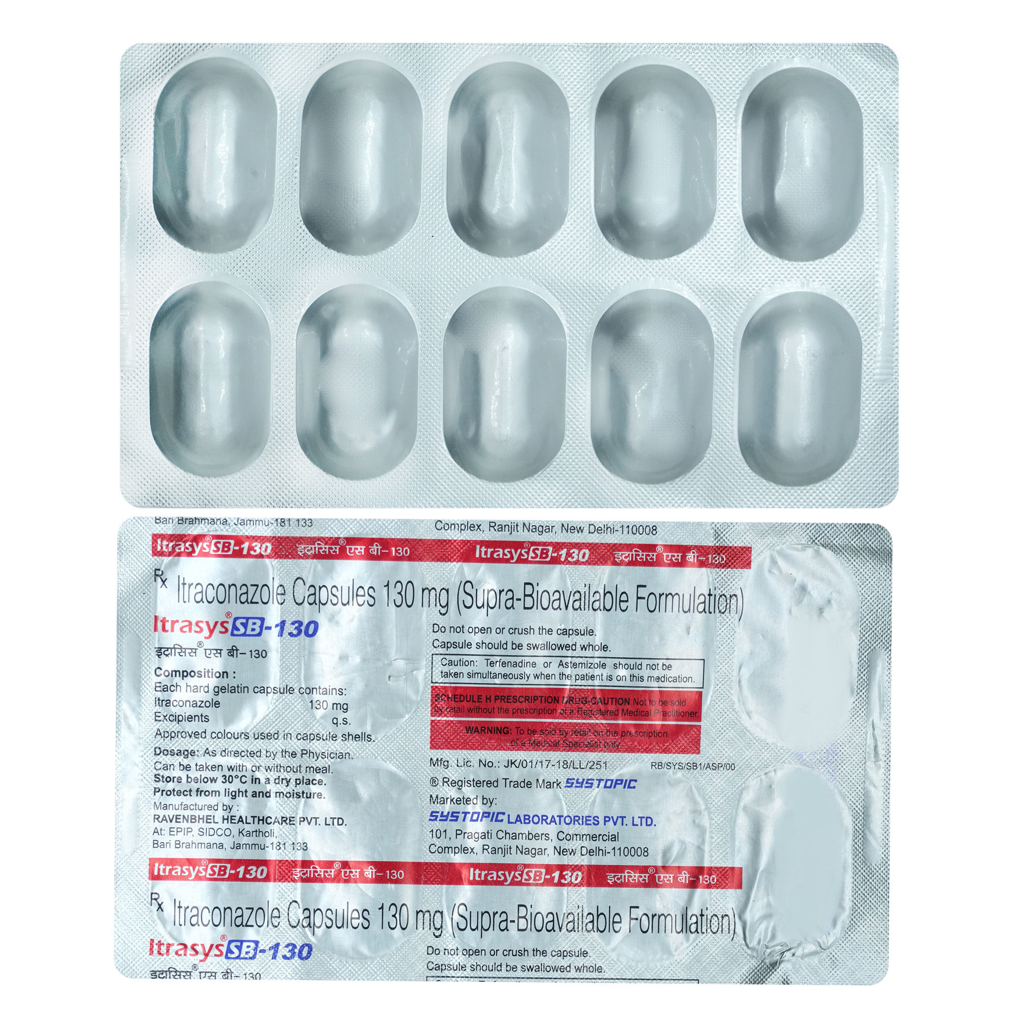 Itzhh-SB 130 Capsule 10's Price, Uses, Side Effects, Composition ...