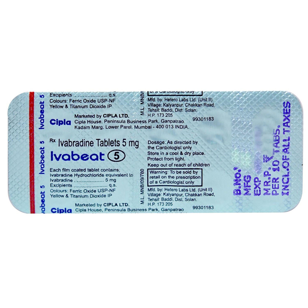 Ivabeat 5 Tablet 10's Price, Uses, Side Effects, Composition - Apollo ...