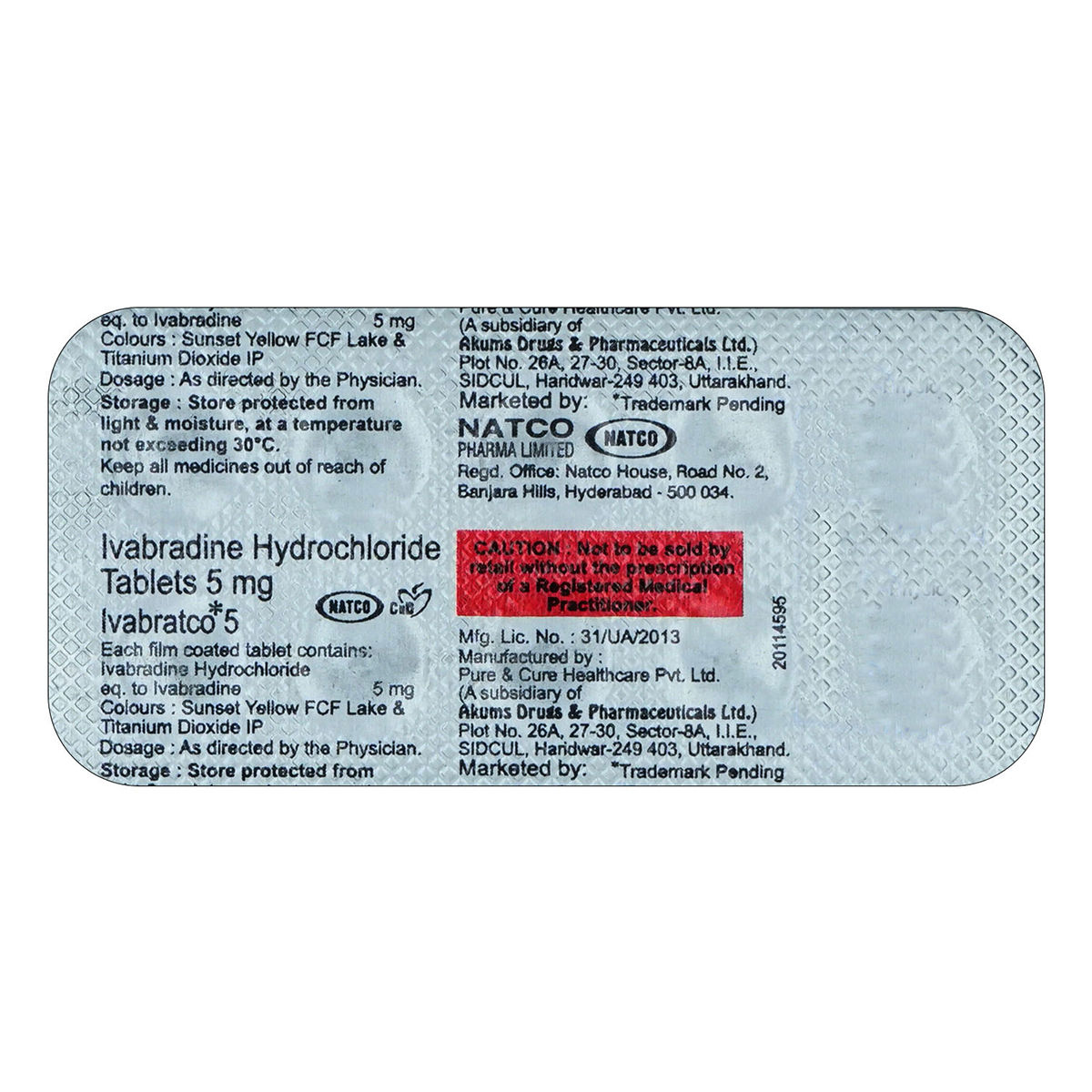 Ivabrad 5 Tablet 10's Price, Uses, Side Effects, Composition - Apollo ...