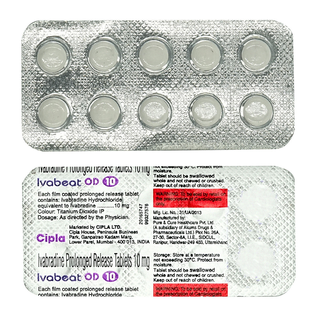 Ivabeat OD 10 Tablet 10's Price, Uses, Side Effects, Composition ...