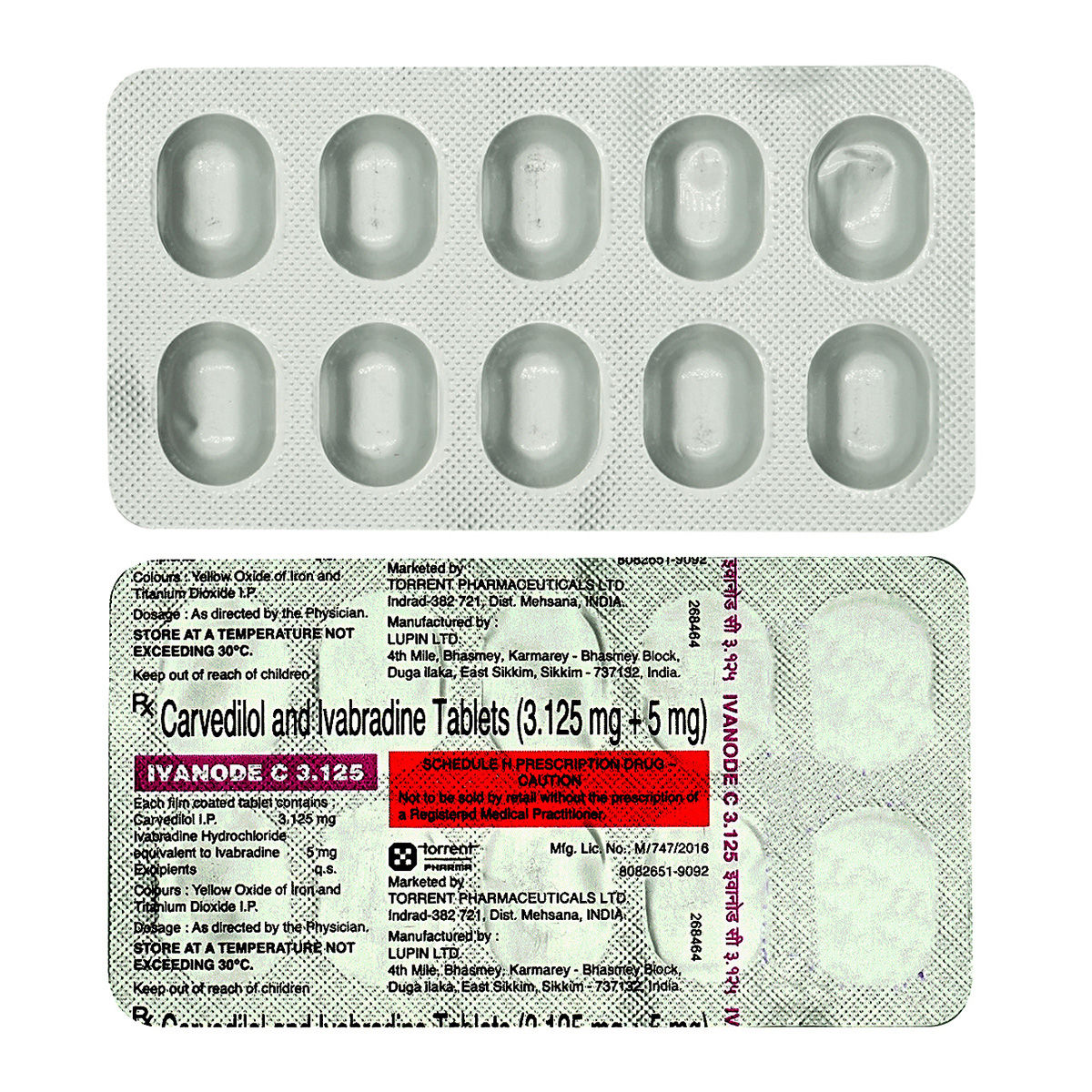 Ivanode C 3.125 Tablet 10's Price, Uses, Side Effects, Composition ...