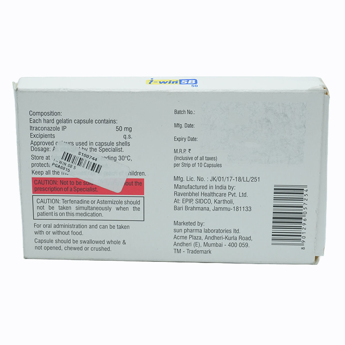 I-Win SB 50 Capsule 10's Price, Uses, Side Effects, Composition ...