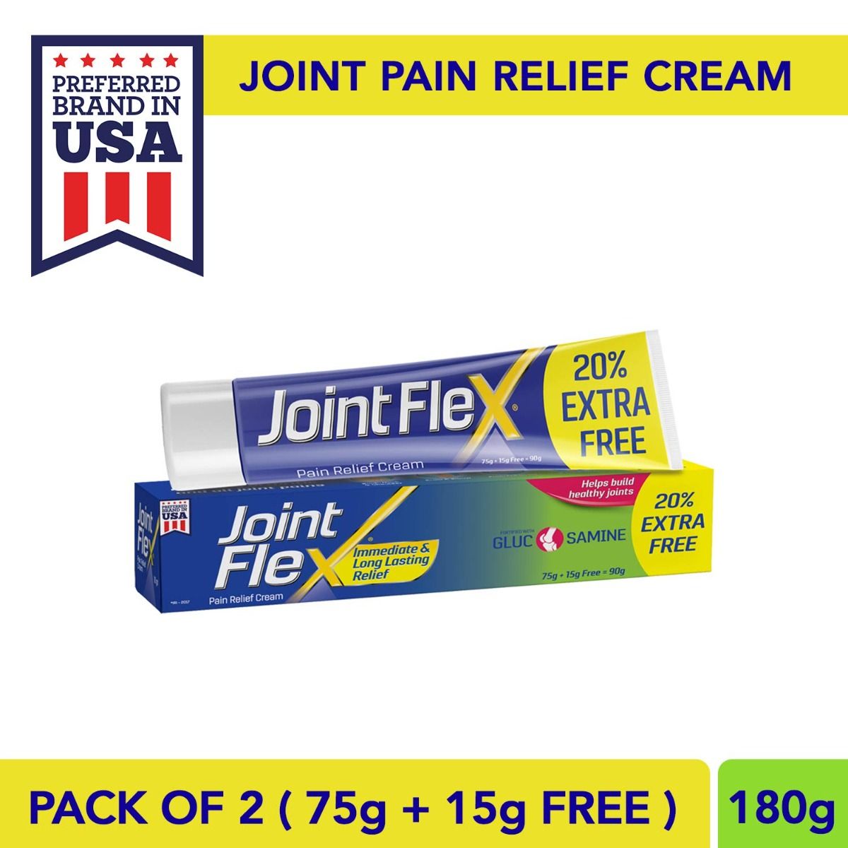 Joint Flex Joint Pain Relief Cream, 90 gm (75 gm + 15 gm Free) Price ...
