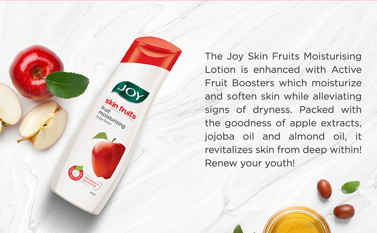 Joy Skin Fruits Moisturizing Body Lotion 300 ml | With Jojoba & Almond ...