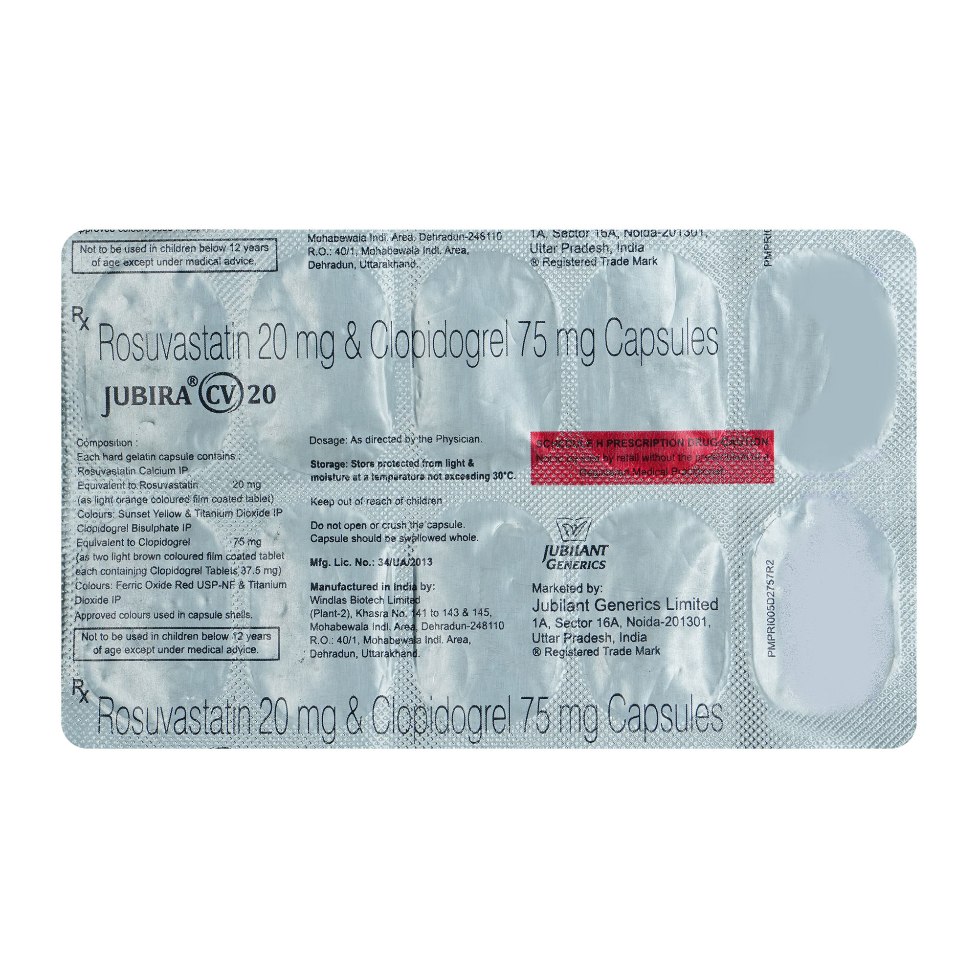 Jubira Cv 20/75mg Capsule 10's Price, Uses, Side Effects, Composition ...