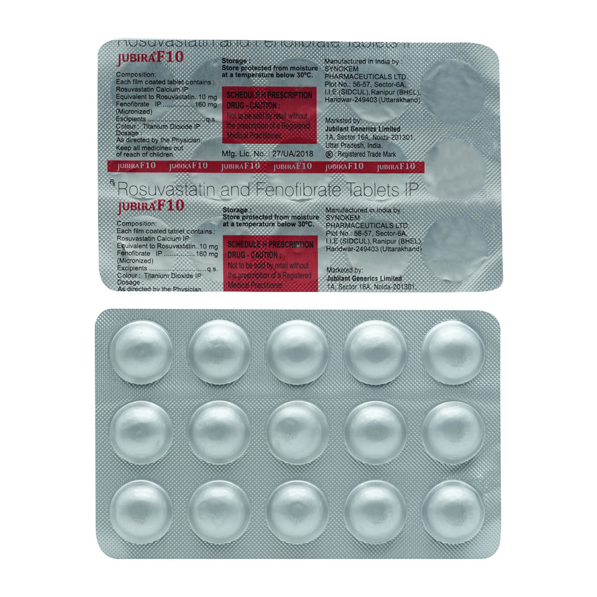 Jubira F10 Tablet 15's Price, Uses, Side Effects, Composition - Apollo ...