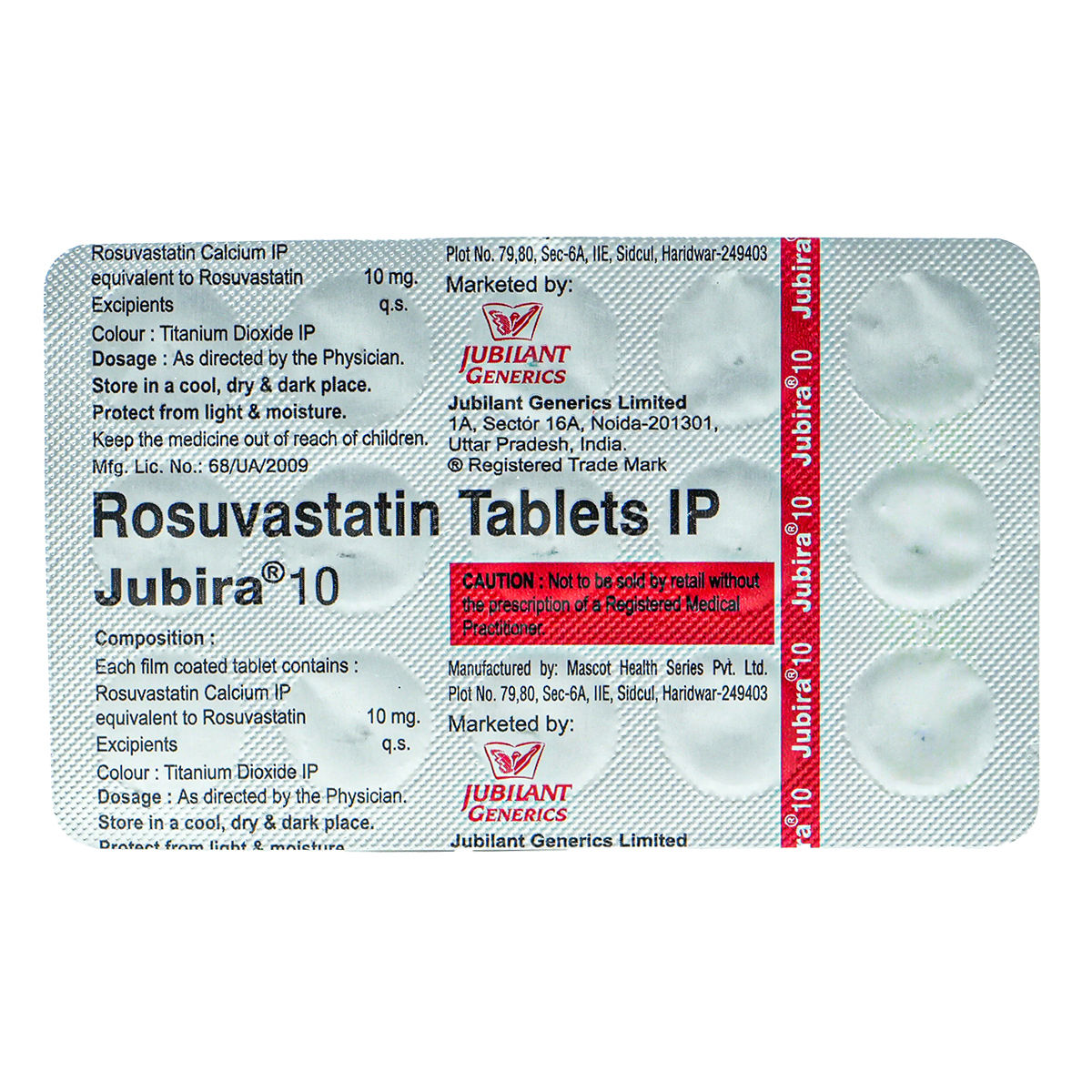 Jubira 10 Tablet 15's Price, Uses, Side Effects, Composition - Apollo ...