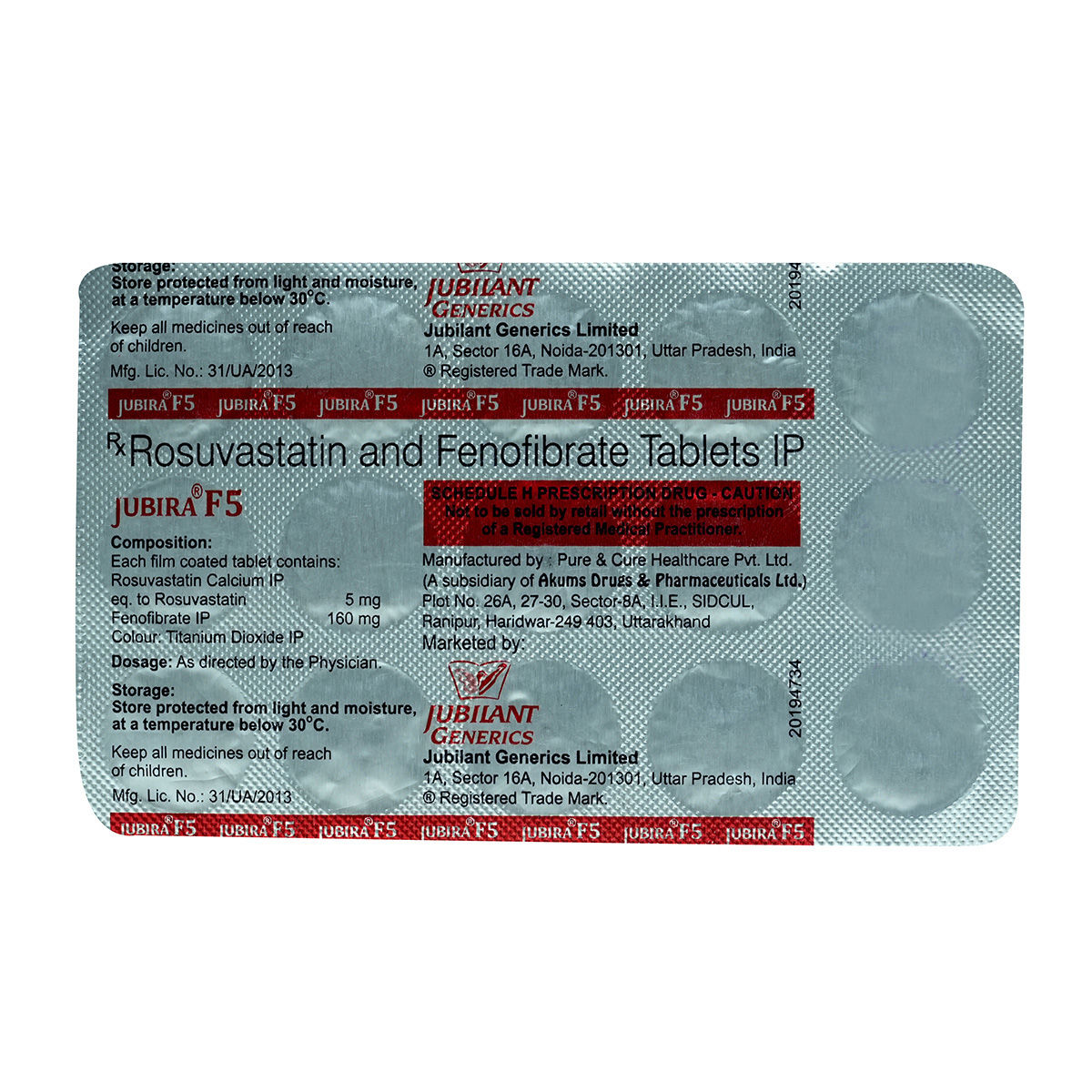 Jubira F5 Tablet | Uses, Side Effects, Price | Apollo Pharmacy