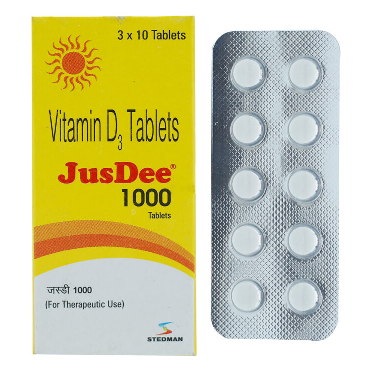Jusdee 1000 Tablet 10's Price, Uses, Side Effects, Composition - Apollo ...