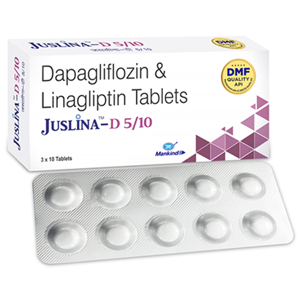 Juslina-D 5/10 Tablet | Uses, Side Effects, Price | Apollo Pharmacy