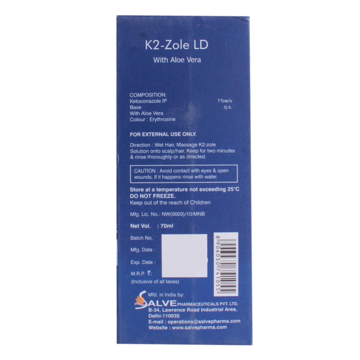 K2 Zole LD Lotion 70 ml Price, Uses, Side Effects, Composition - Apollo ...