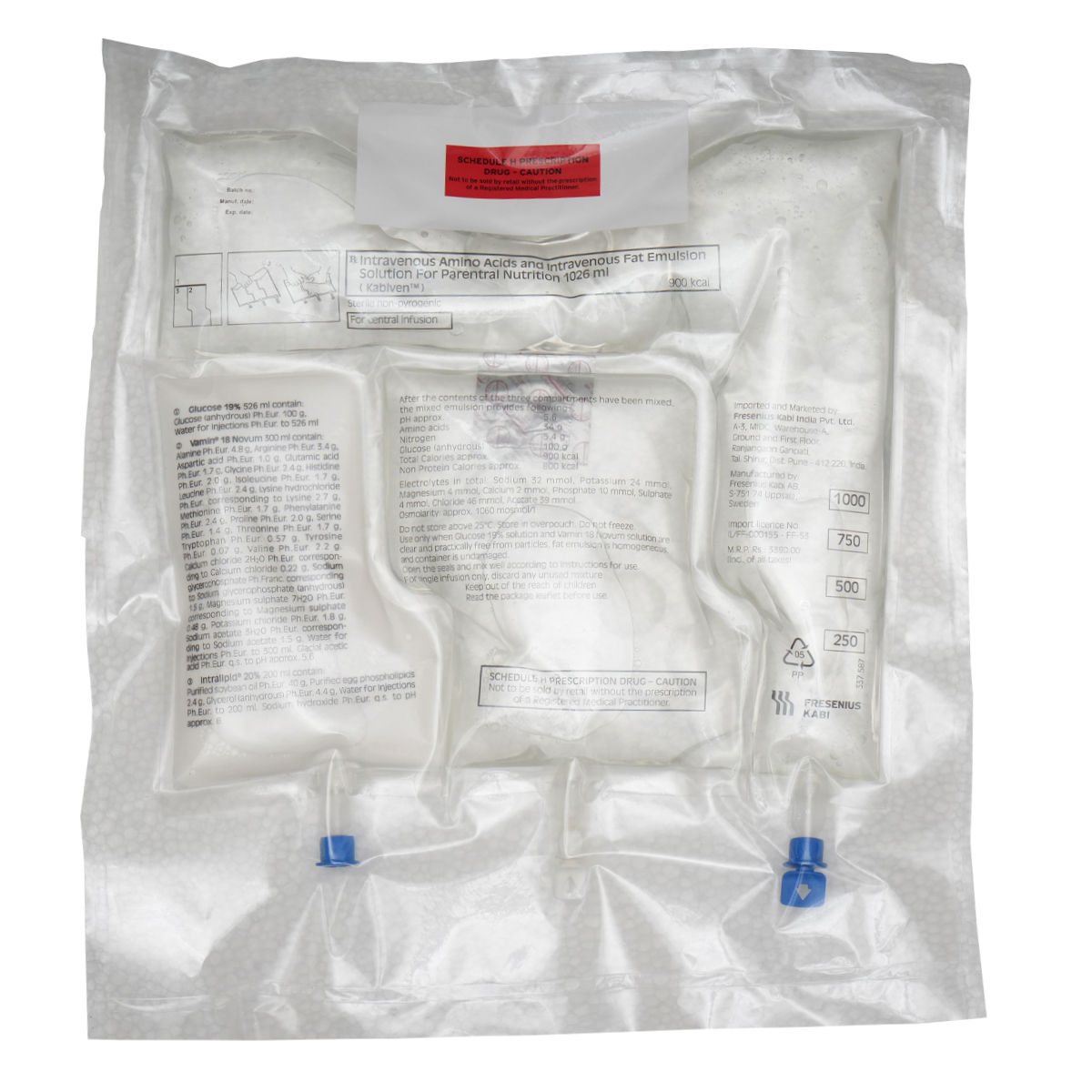 Kabiven Infusion 1026 ml | Uses, Side Effects, Price | Apollo Pharmacy