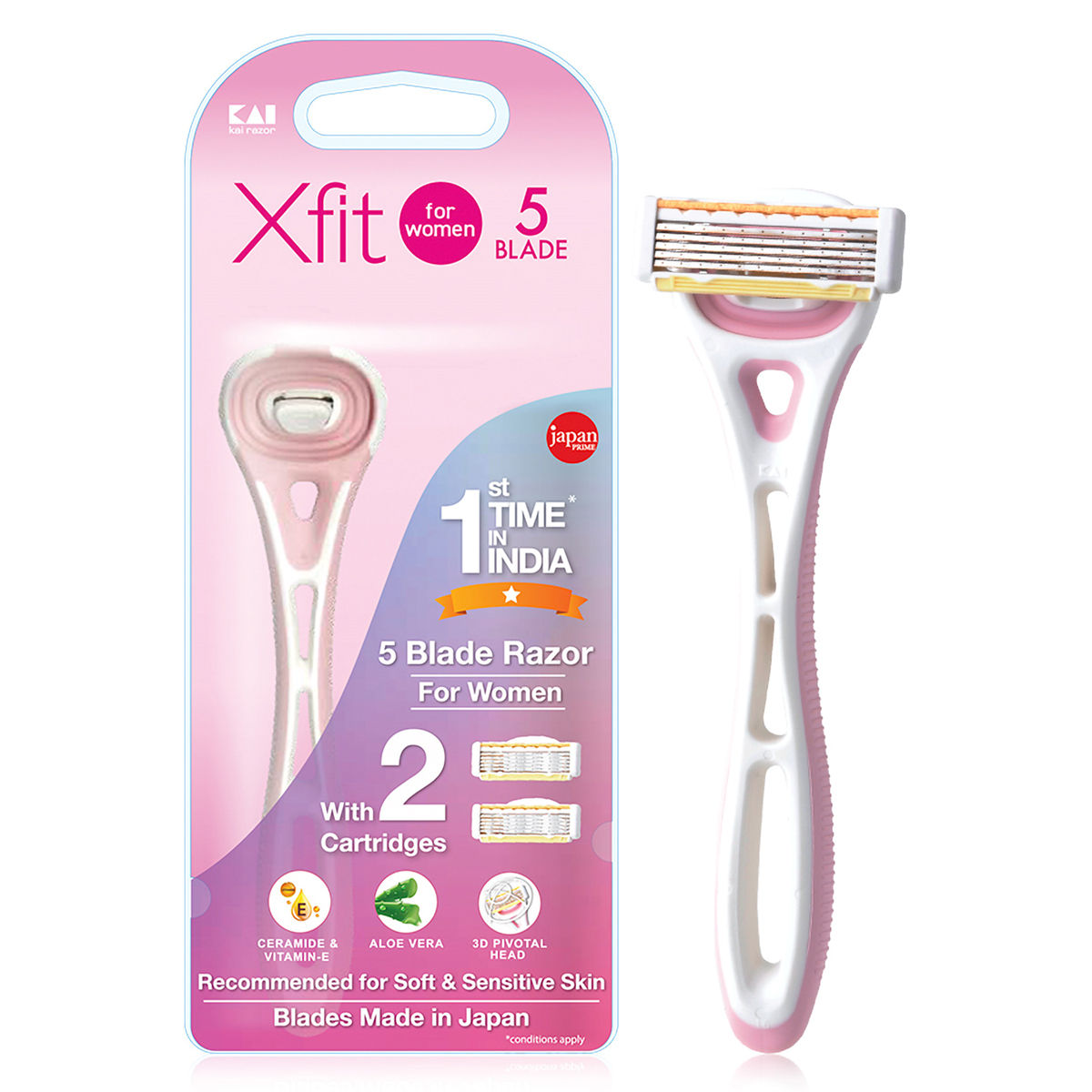 Kai Xfit 1 Razor + 2 Catridges for Women, 1 kit Price, Uses, Side ...