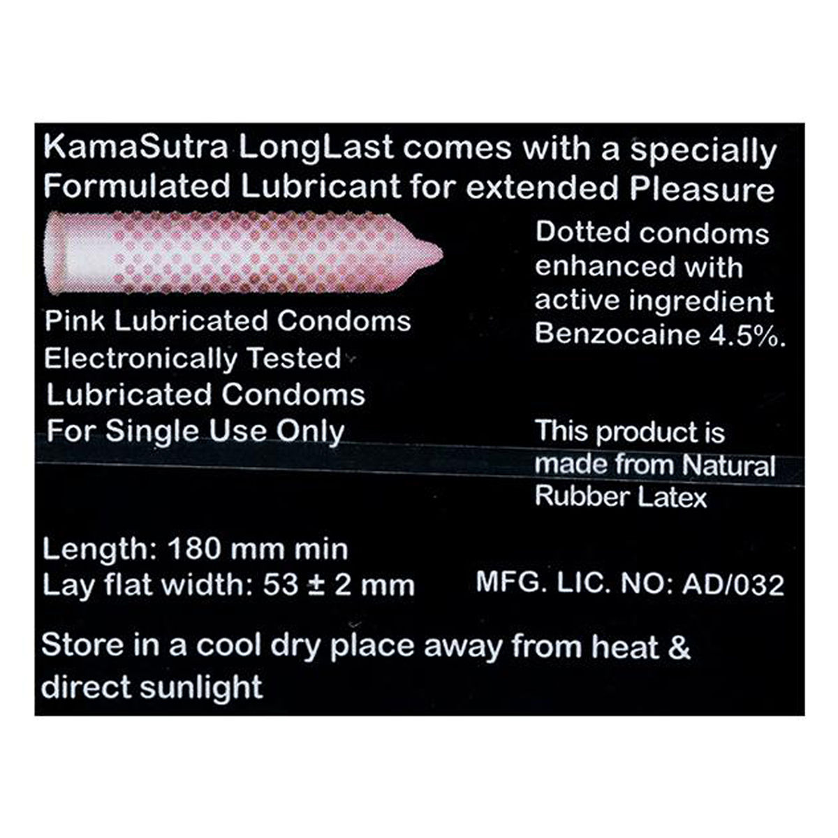 Kamasutra Longlast Condoms, 3 Count Price, Uses, Side Effects ...