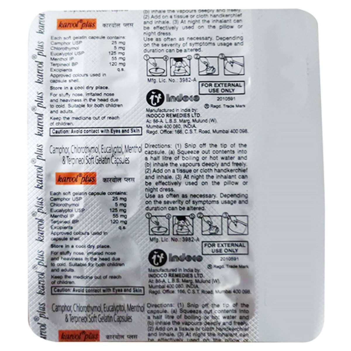 Karvol Plus Softgel Inhalant Capsule 15's | Uses, Side Effects, Price ...