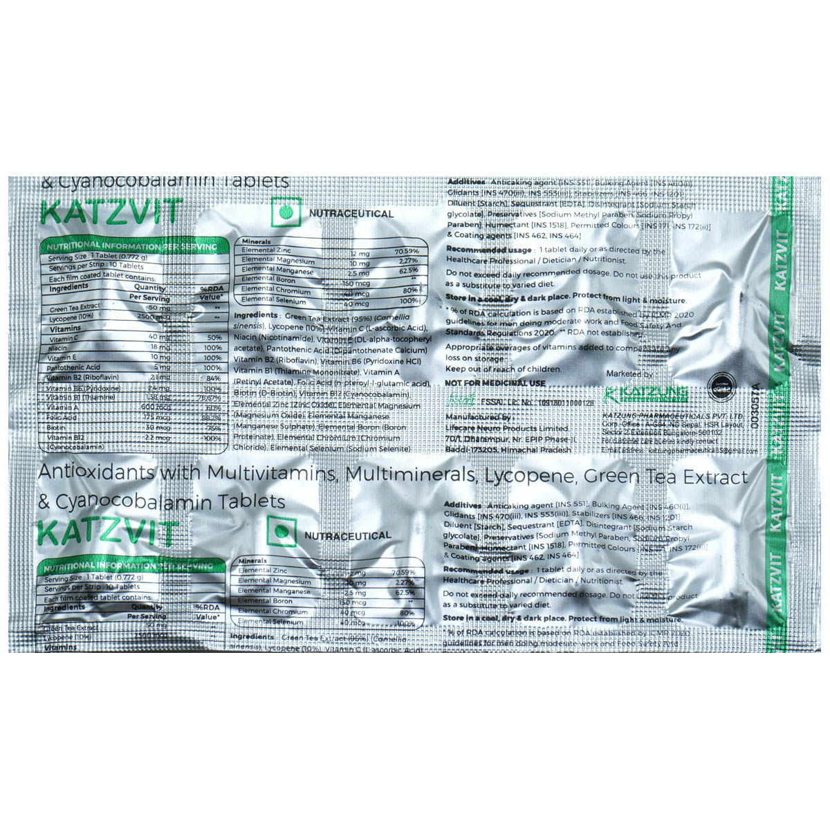 Buy Katzvit Tablet 10's | 19 Minutes Delivery | Apollo Pharmacy