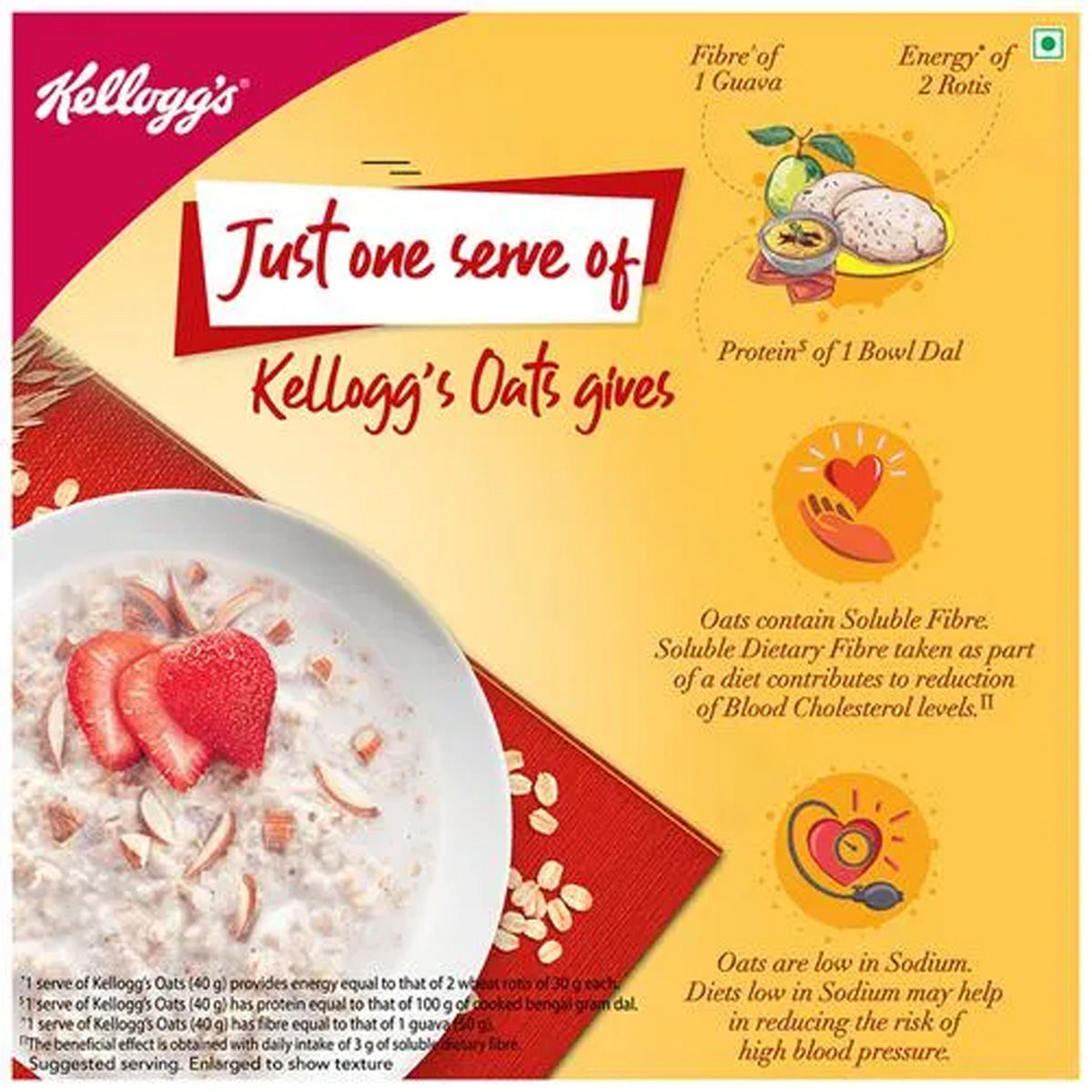 Kellogg's Oats, 400 gm Price, Uses, Side Effects, Composition - Apollo ...