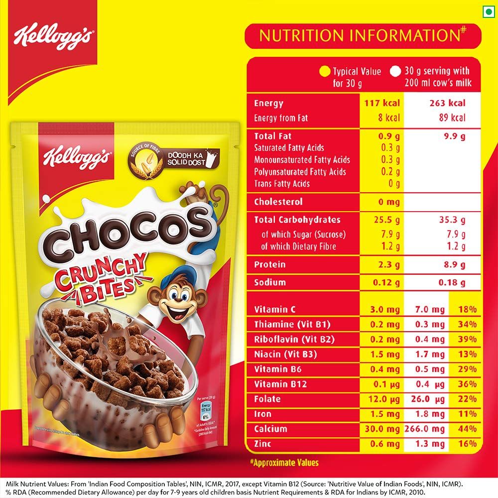 Kellogs Chocos Crunchy Bites, 375 gm Price, Uses, Side Effects ...