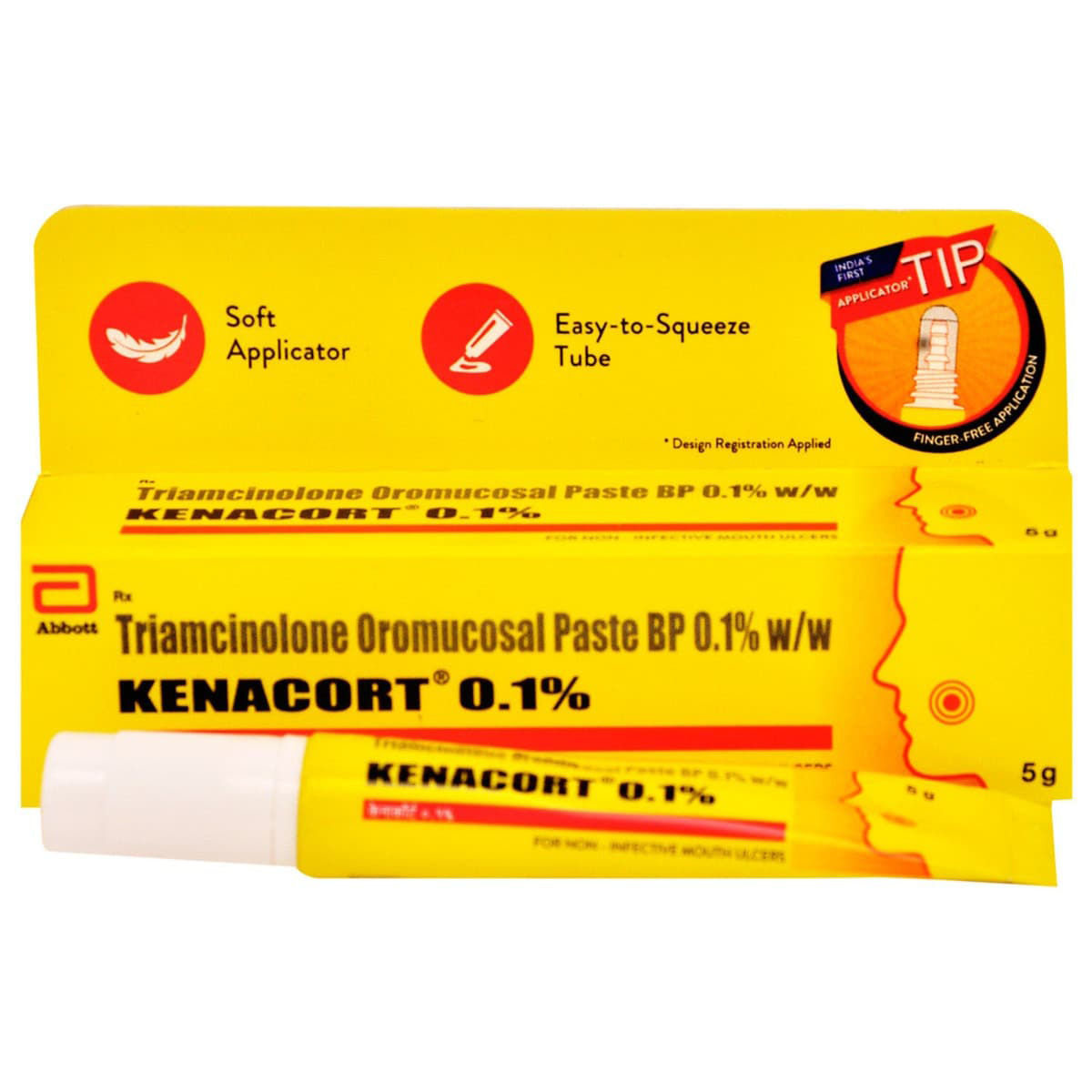 Kenacort 0.1% Oral Paste 5 gm Price, Uses, Side Effects, Composition ...