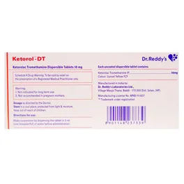 Ketorol-DT Tablet | Uses, Side Effects, Price | Apollo Pharmacy