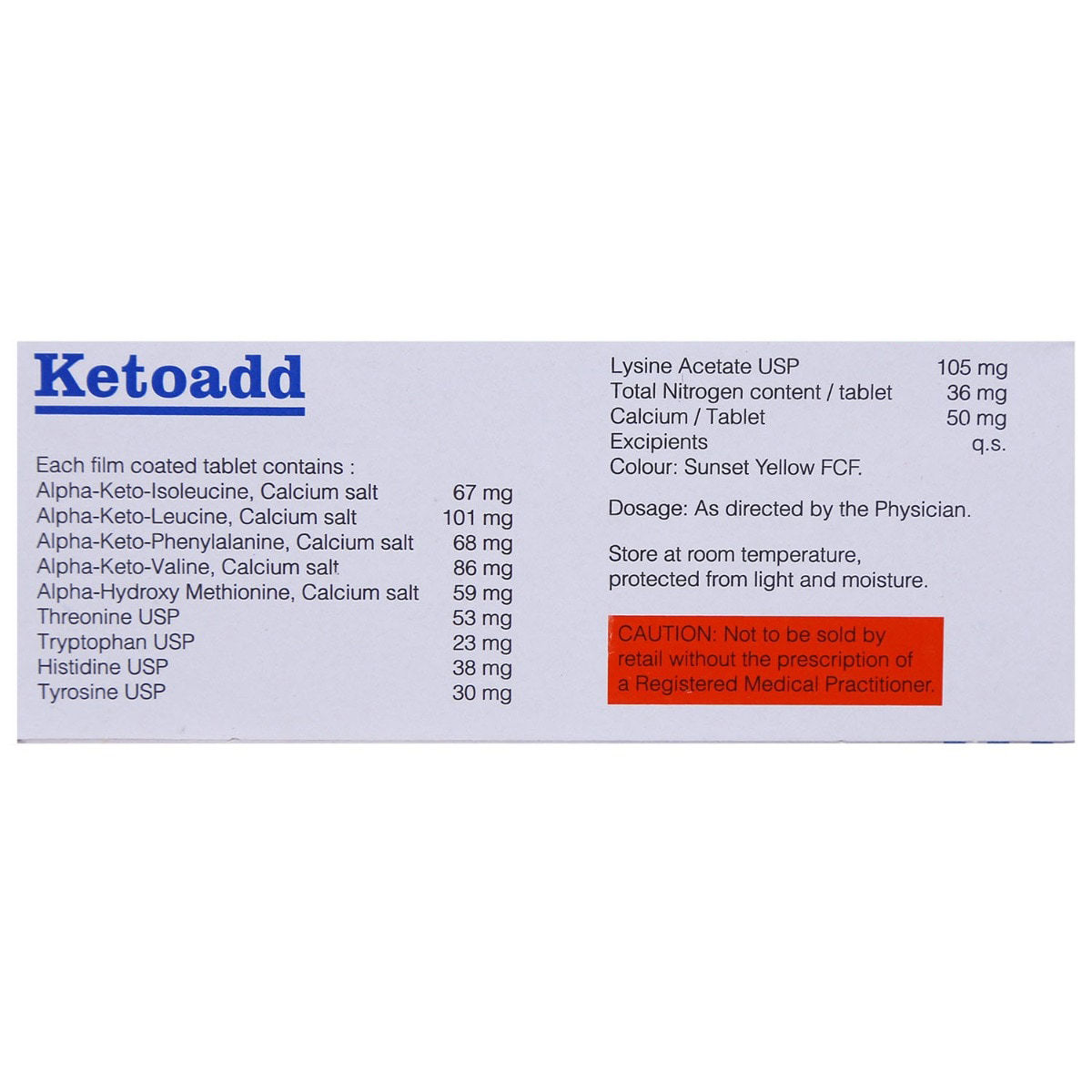 Ketoadd Tablet | Uses, Side Effects, Price | Apollo Pharmacy