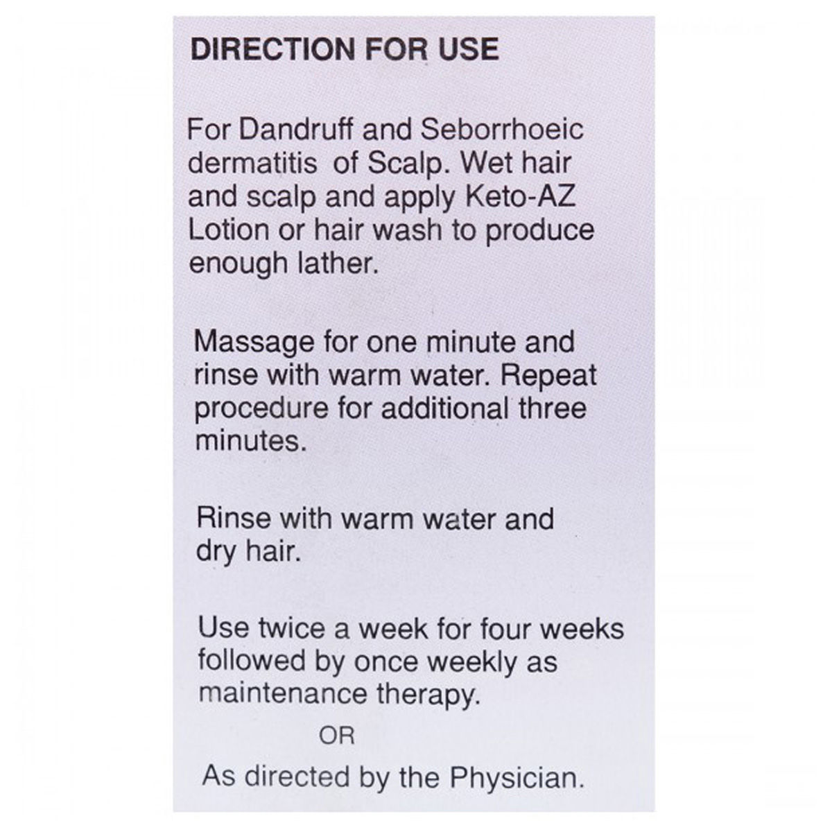 Keto-AZ Hair Wash Lotion | Uses, Side Effects, Price | Apollo Pharmacy