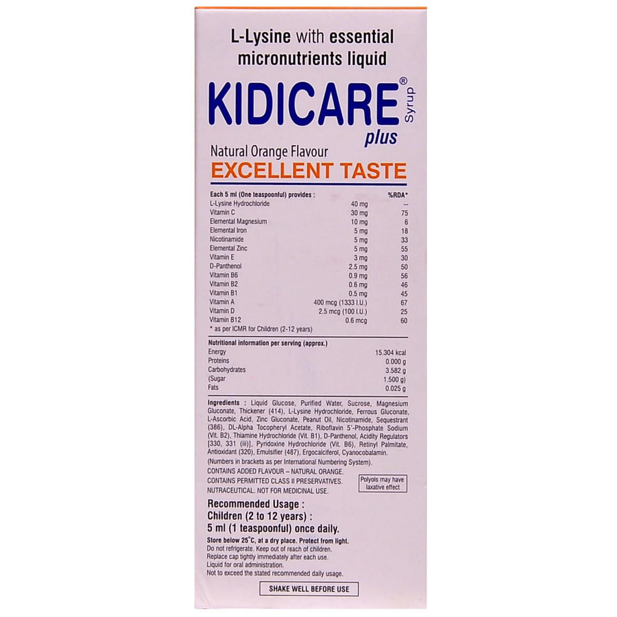 Kidicare Syrup 200 ml Price, Uses, Side Effects, Composition - Apollo ...