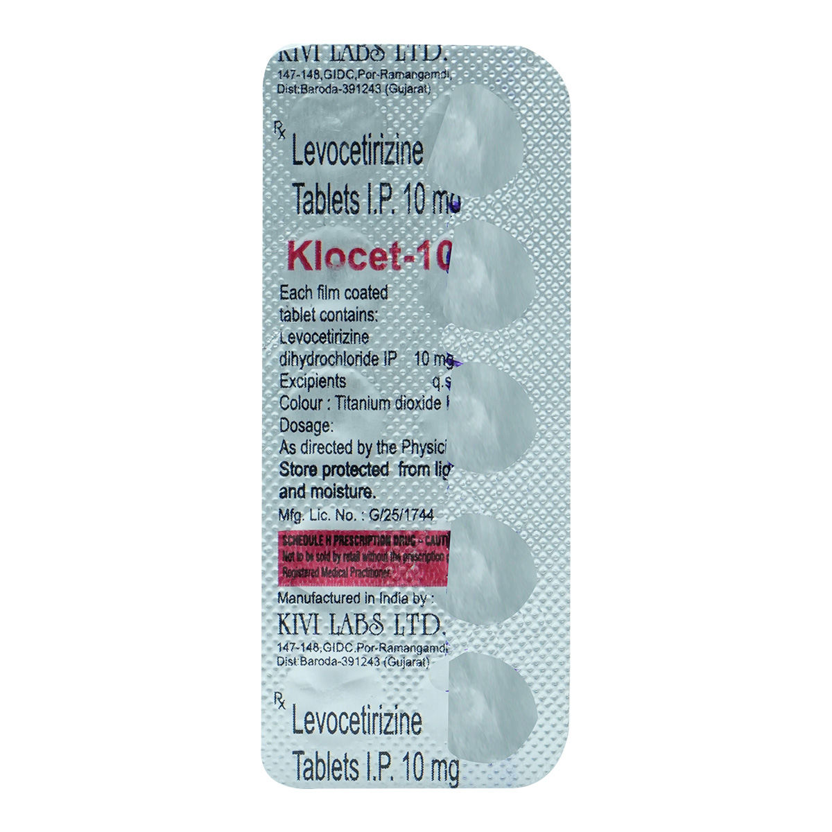 Klocet 10 mg Tablet | Uses, Side Effects, Price | Apollo Pharmacy