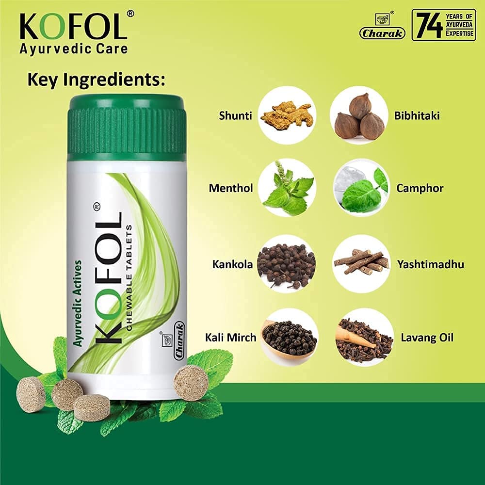 Charak Kofol, 60 Chewable Tablets Price, Uses, Side Effects ...