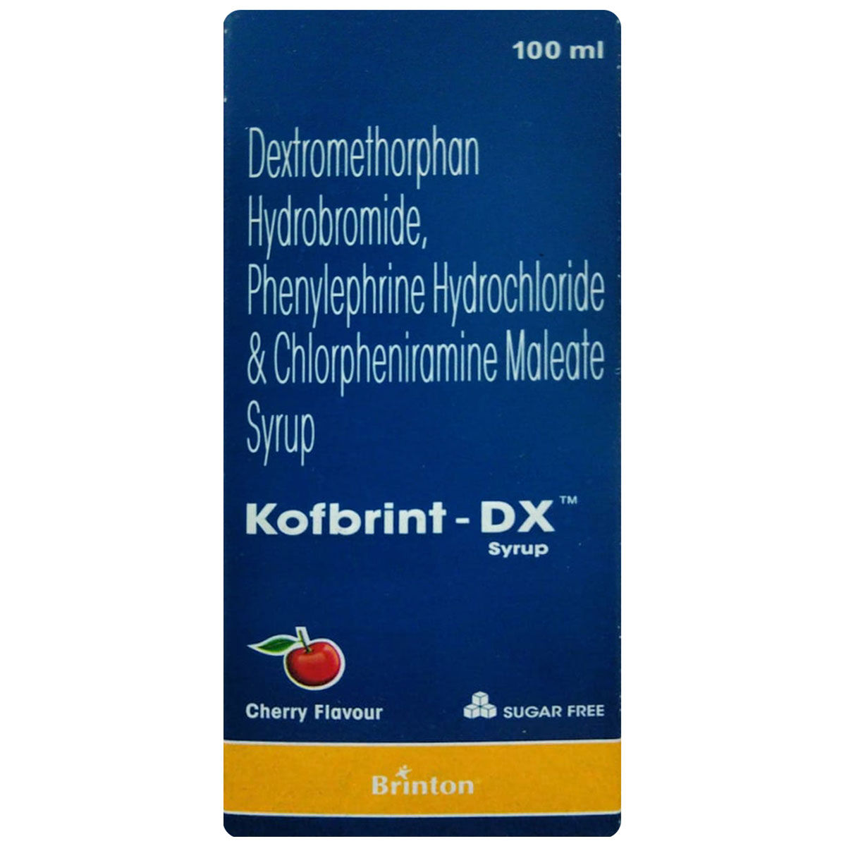Kofbrint-DX Sugar Free Cherry Flavour Syrup | Uses, Side Effects, Price ...