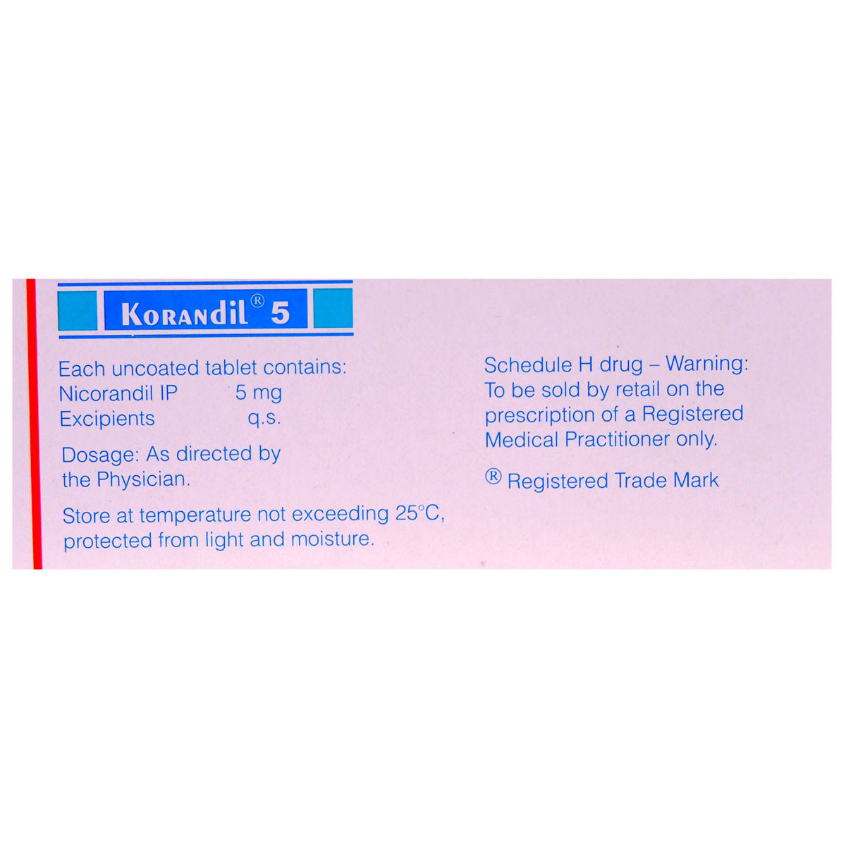 Korandil 5 Tablet 10's Price, Uses, Side Effects, Composition - Apollo ...
