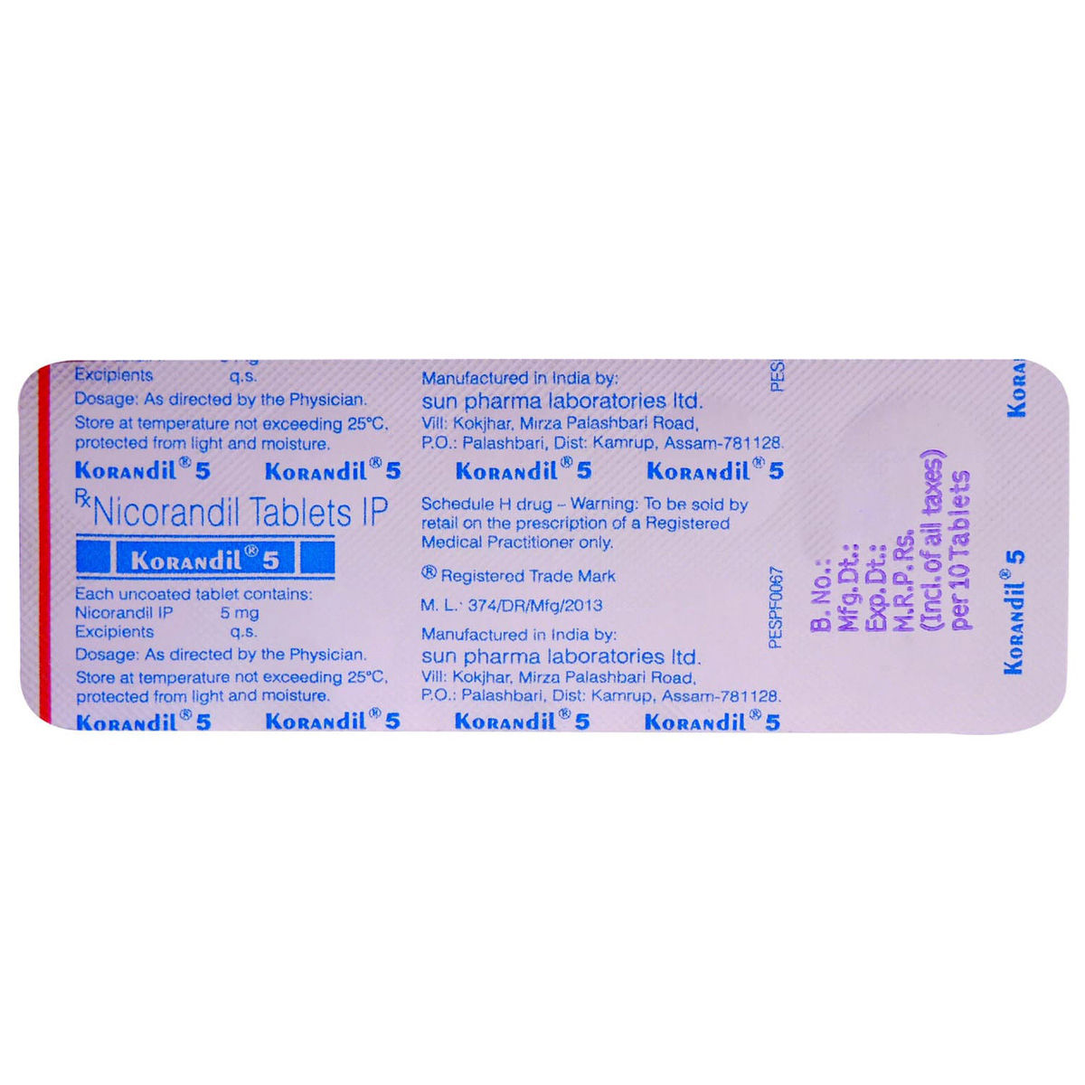 Korandil 5 Tablet 10's Price, Uses, Side Effects, Composition - Apollo ...