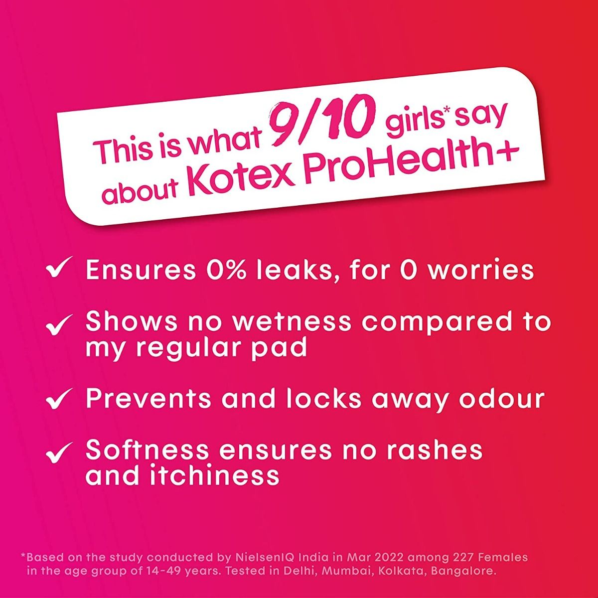 Kotex Prohealth+ Sanitary Pads XL+, 40 Count Price, Uses, Side Effects ...