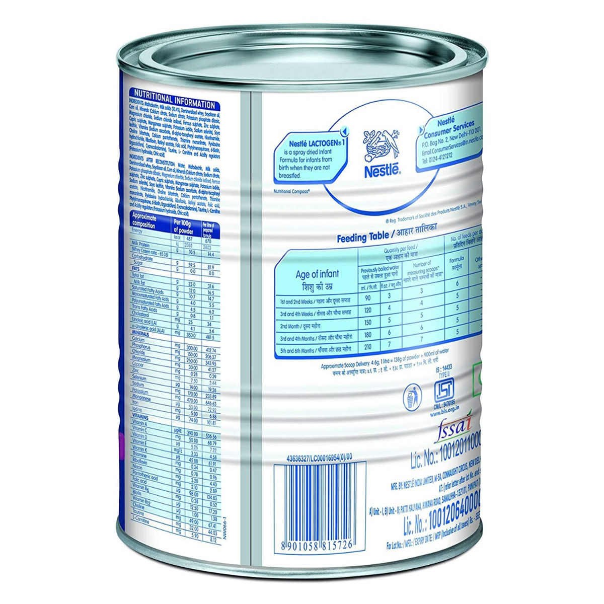 Nestle Lactogen Infant Formula Stage 1 (Upto 6 Months) Powder, 400 gm ...